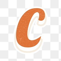 C letter vintage font lettering | Premium PNG Sticker - rawpixel