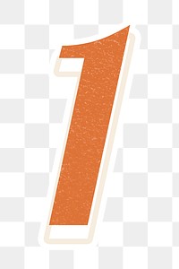 Number 1 png retro bold | Free PNG Sticker - rawpixel