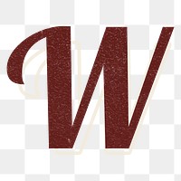 Letter W abc calligraphy handwriting | Premium PNG Sticker - rawpixel