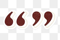 Quotation mark sign png cursive | Free PNG Sticker - rawpixel