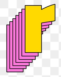 Layered letter r png stylized | Free PNG Sticker - rawpixel