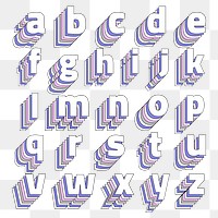 Lowercase alphabet set png 3d | Premium PNG - rawpixel