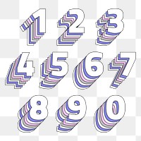 Layered number set png pastel | Premium PNG - rawpixel