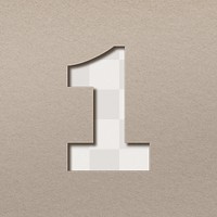 One paper cut number png | Premium PNG Sticker - rawpixel