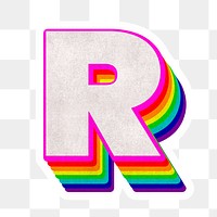 Png r font 3d rainbow | Free PNG Sticker - rawpixel