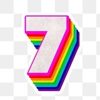 Png number 7 font vintage | Free PNG Sticker - rawpixel