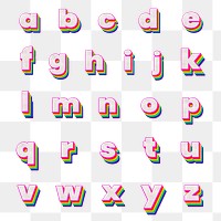 Layered A-Z alphabet png set | Premium PNG - rawpixel