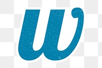 Png retro letter w bold | Premium PNG Sticker - rawpixel