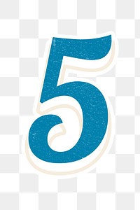 Png retro number 5 bold | Premium PNG Sticker - rawpixel