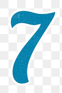 Png retro number 7 bold | Premium PNG Sticker - rawpixel