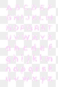 Alphabet png sticker holographic pastel | Free PNG - rawpixel