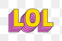 LOL word art png retro | Premium PNG Sticker - rawpixel