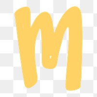 Doodle letter M png typography | Free PNG Sticker - rawpixel