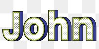 John name dotted pattern font | Premium PNG Sticker - rawpixel