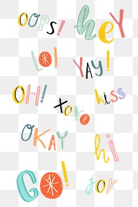 Png message set word doodle | Free PNG - rawpixel