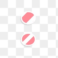 Pink colon symbol png typography | Premium PNG Sticker - rawpixel