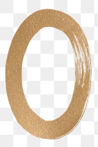 Transparent gold number 0 brushed | Premium PNG Sticker - rawpixel