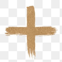 Gold plus symbol png brush | Premium PNG Sticker - rawpixel