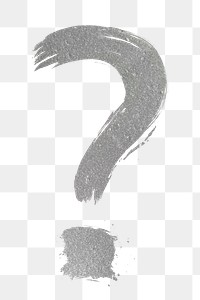 Question mark silver png brush | Premium PNG Sticker - rawpixel