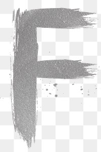 Transparent letter f silver brush | Free PNG Sticker - rawpixel