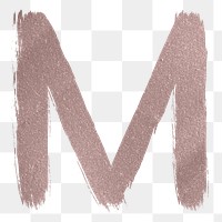 Glam m letter png brush | Premium PNG Sticker - rawpixel