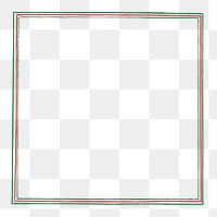 Vintage square green and red | Free PNG - rawpixel