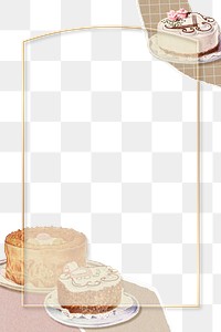 Hand drawn cakes frame design | Premium PNG - rawpixel