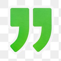 Quotation mark paper craft illustration | Premium PNG Sticker - rawpixel