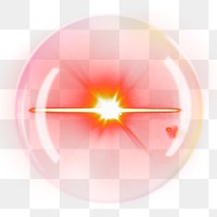 Red lens flare effect in a bubble | Free PNG Sticker - rawpixel