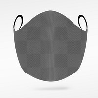 Gray fabric face mask mockup | Free PNG - rawpixel