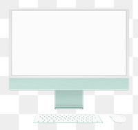 Green computer png mockup with white | Premium PNG Sticker - rawpixel