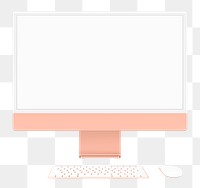 Orange pastel computer png mockup | Premium PNG Sticker - rawpixel