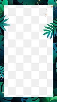 Green leaf patterned frame design | Free PNG - rawpixel