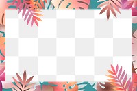 Leaf patterned frame design element | Premium PNG - rawpixel