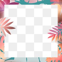 Leaf patterned frame design element | Free PNG - rawpixel