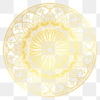 Golden arabesque patterned design element | Premium PNG Sticker - rawpixel