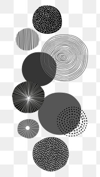 Black round patterned print transparent | Premium PNG - rawpixel
