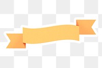 Yellow paper ribbon banner design | Premium PNG Sticker - rawpixel