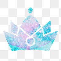 Blue textured paper crown sticker | Free PNG Sticker - rawpixel