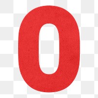 Red number zero design element | Premium PNG Sticker - rawpixel