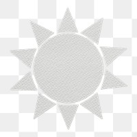 Gray textured paper sun sticker | Free PNG Sticker - rawpixel