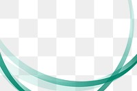 Teal green curve frame template | Premium PNG - rawpixel