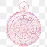 Pink holographic compass design element | Premium PNG Sticker - rawpixel