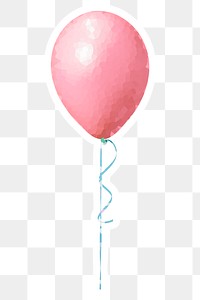 Crystallized pink balloon sticker overlay | Premium PNG Sticker - rawpixel