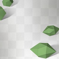 3D green elongated hexagonal bipyramid | Premium PNG - rawpixel