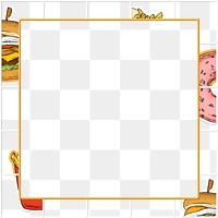 Square fast food frame design | Premium PNG - rawpixel