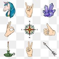 Colorful journal sticker set design | Premium PNG - rawpixel