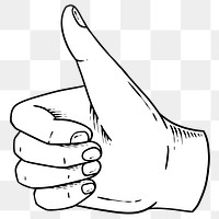 Thumbs up hand sign drawing | Free PNG Sticker - rawpixel