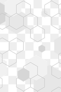 Gray hexagon pattern design element | Premium PNG - rawpixel