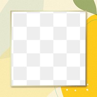 Yellow lemon square frame png | Premium PNG - rawpixel